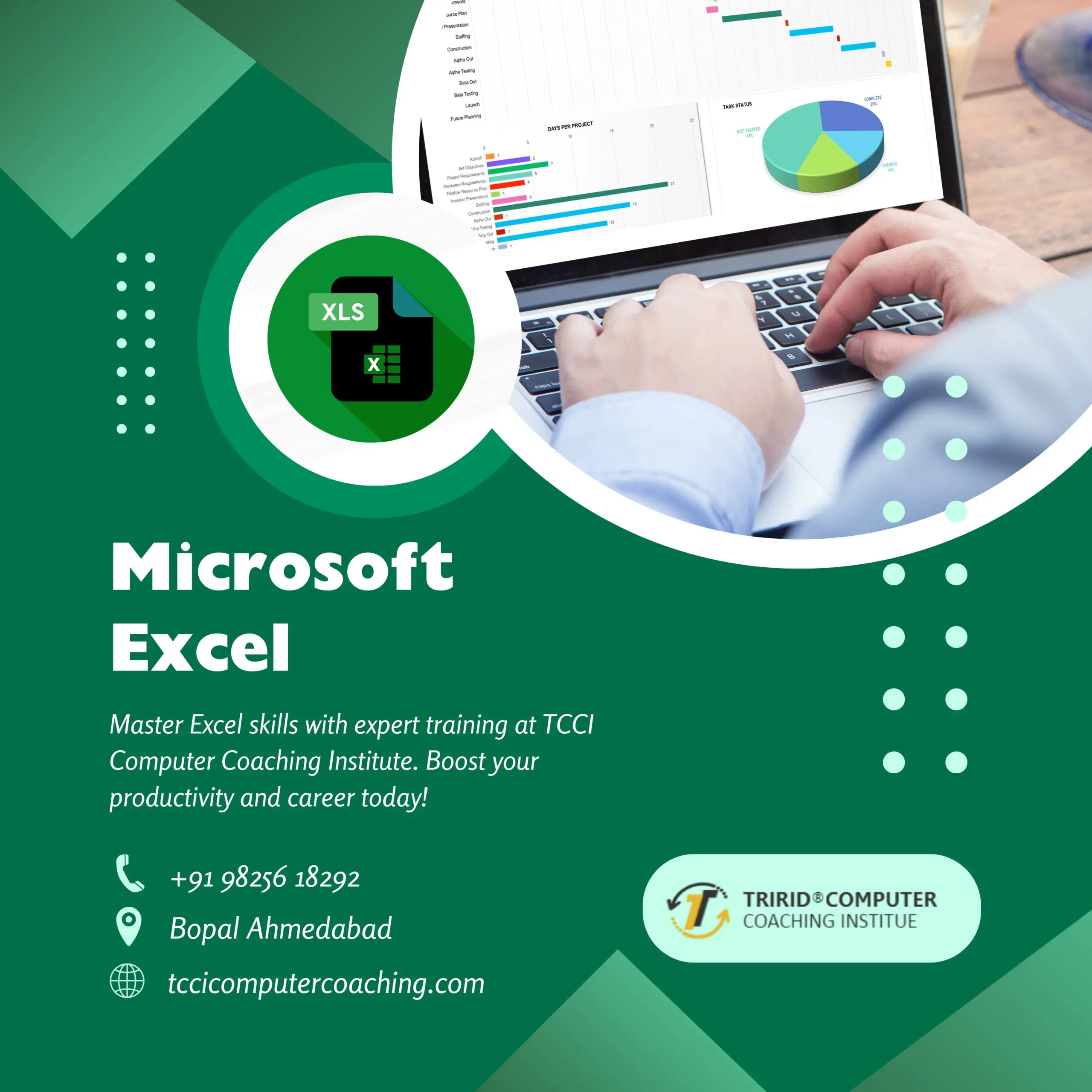 MS Excel Course Iskcon Cross Road | Basic Computer |TCCI